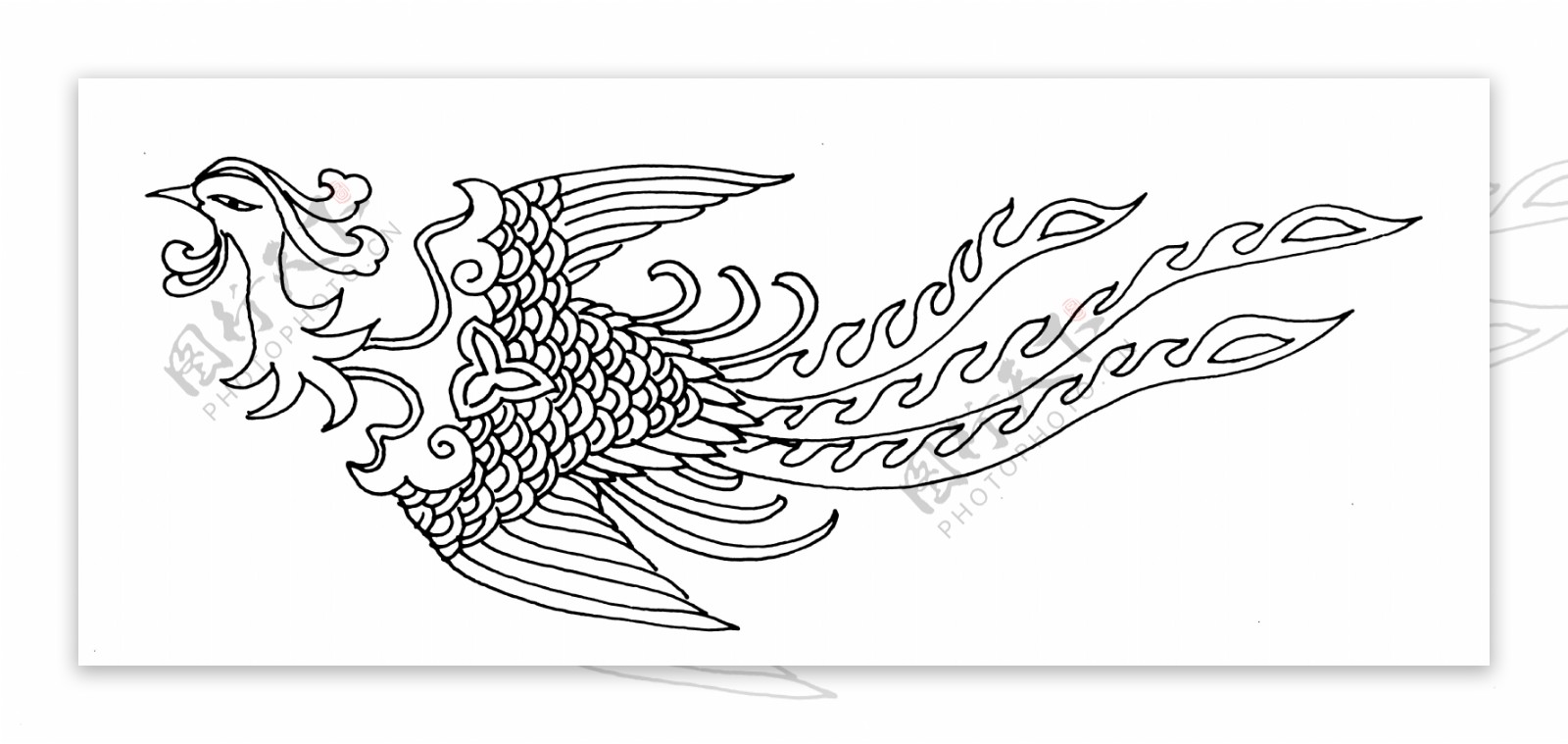 传统凤凰图腾图片素材-编号01410306-图行天下