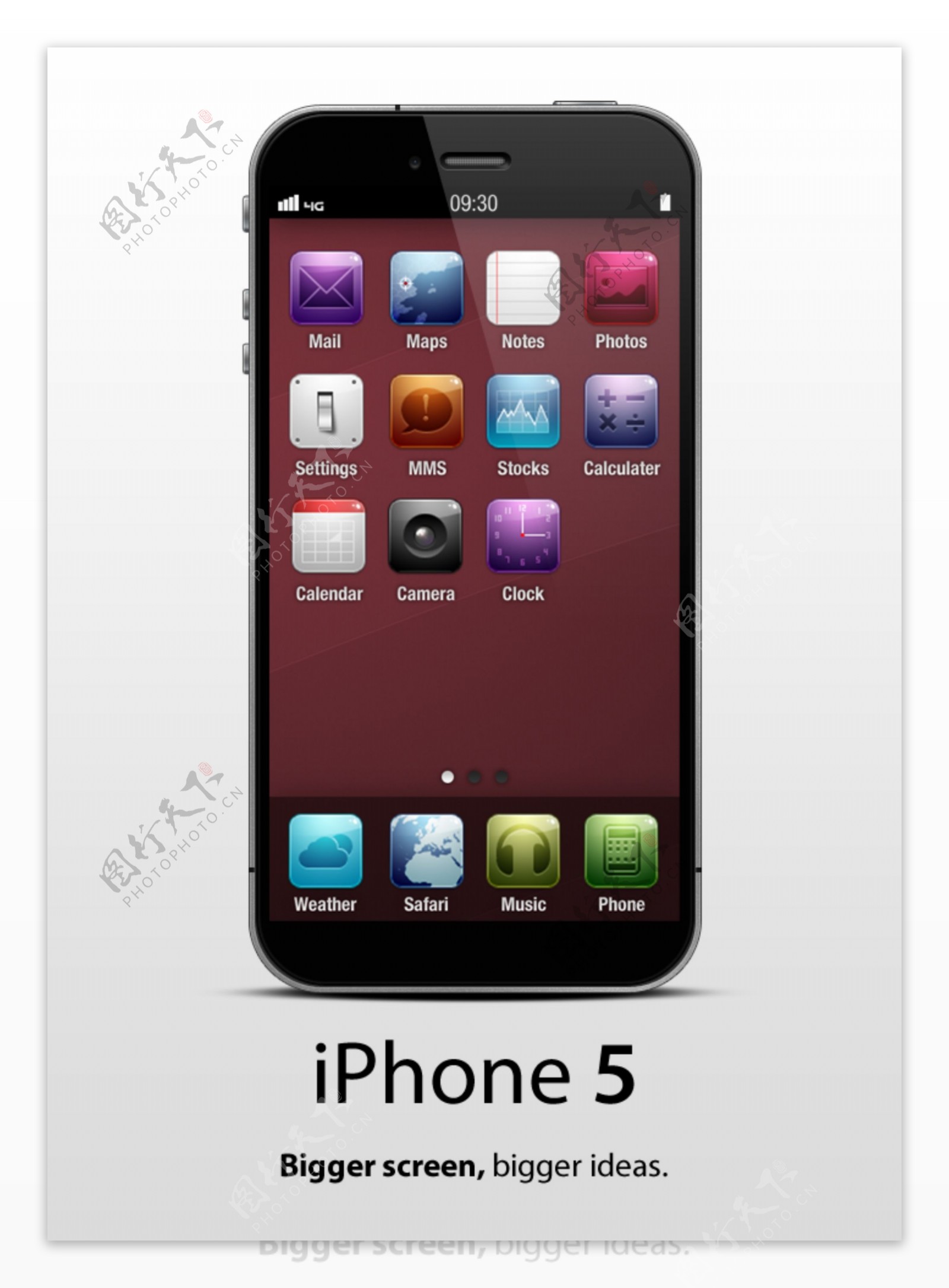 iphoe5分层素材图片素材-编号04074676-图行天下