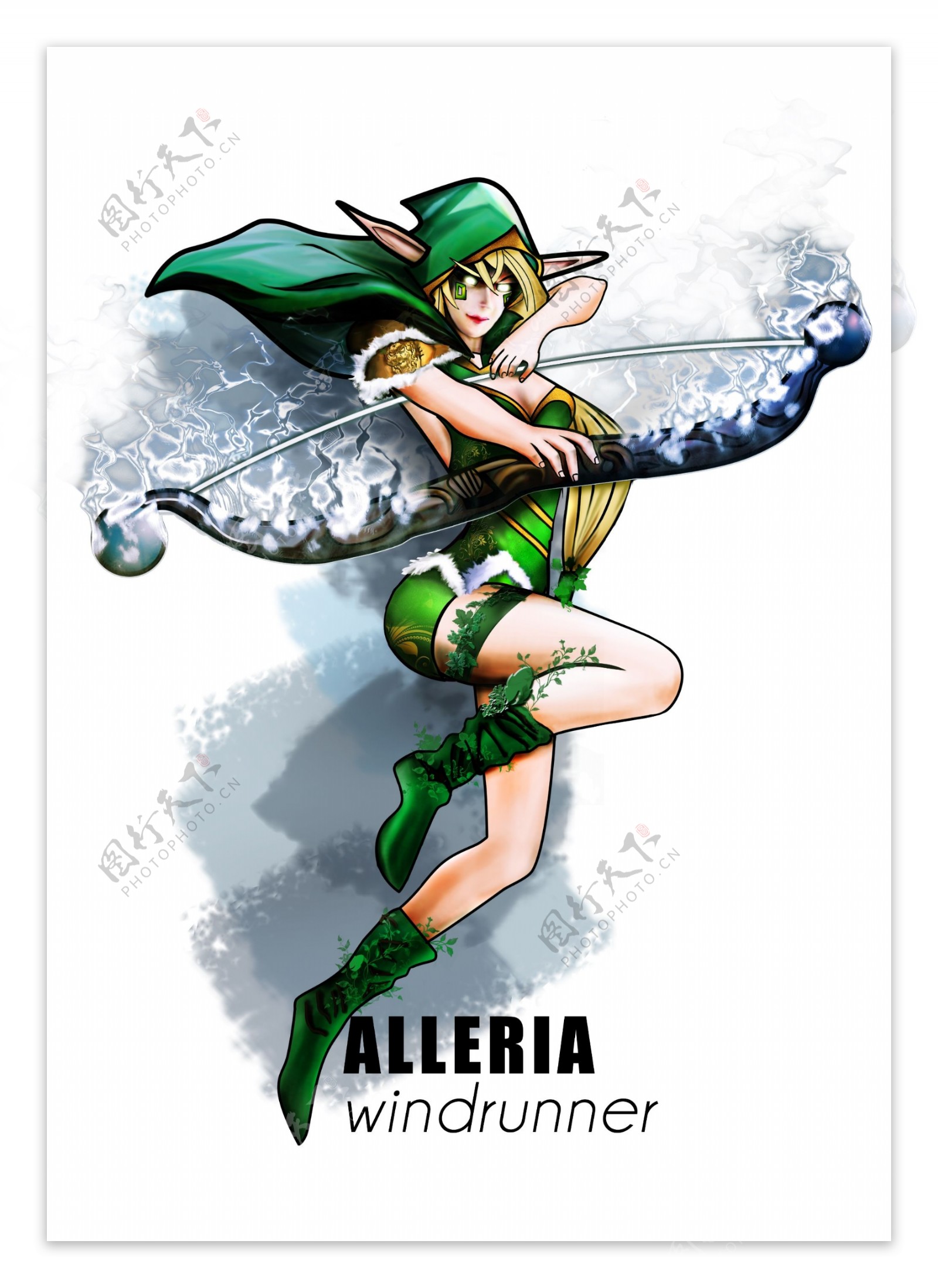 暴雪DOTA风行者高清素材PSD图片素材-编号04712476-图行天下