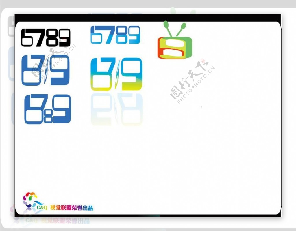 6789数字logo设计图片素材-编号06415396-图行天下