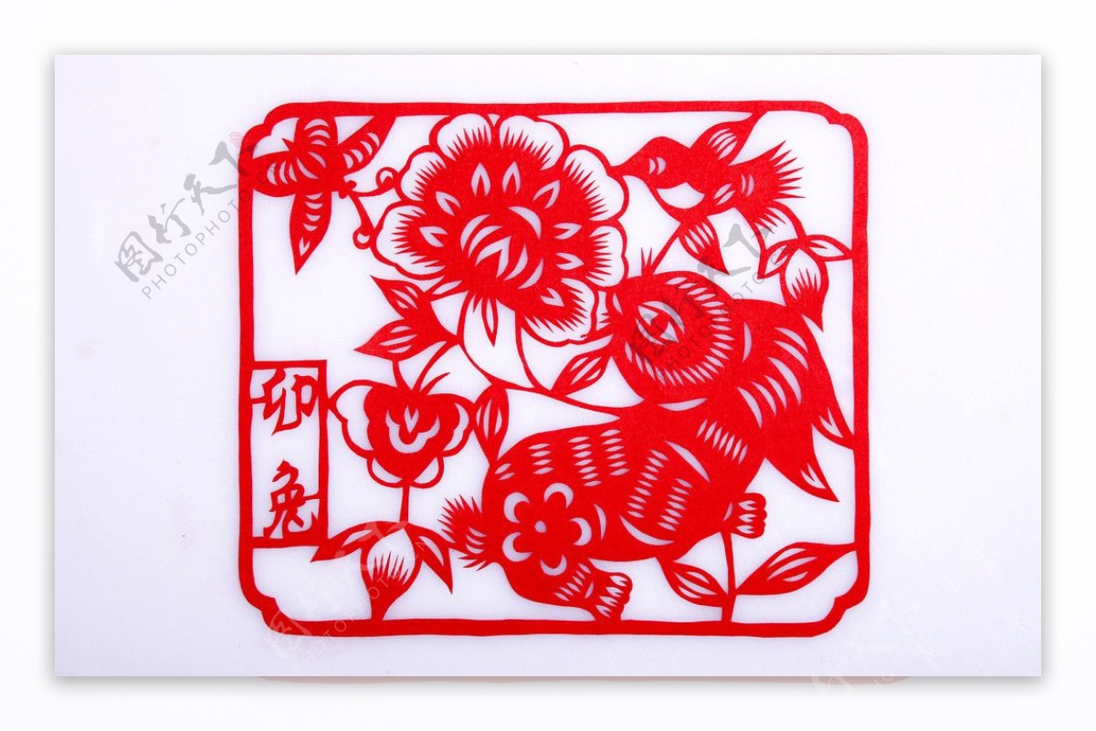 剪纸兔图片素材-编号10246516-图行天下