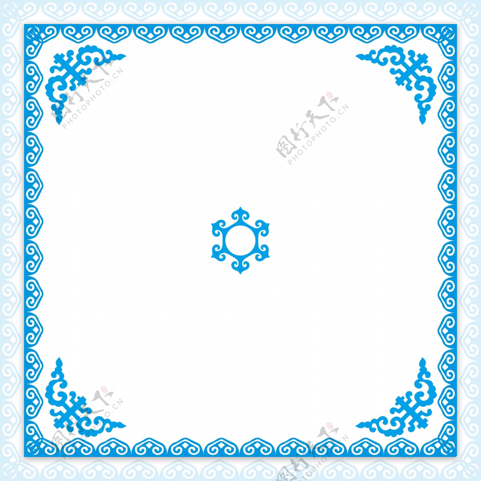 蓝色花边图片素材-编号11701116-图行天下