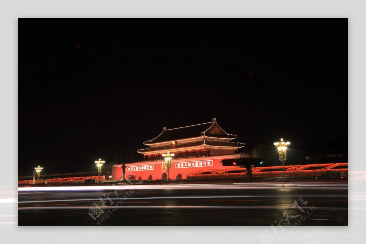 天安门城楼夜景图片素材-编号11779686-图行天下