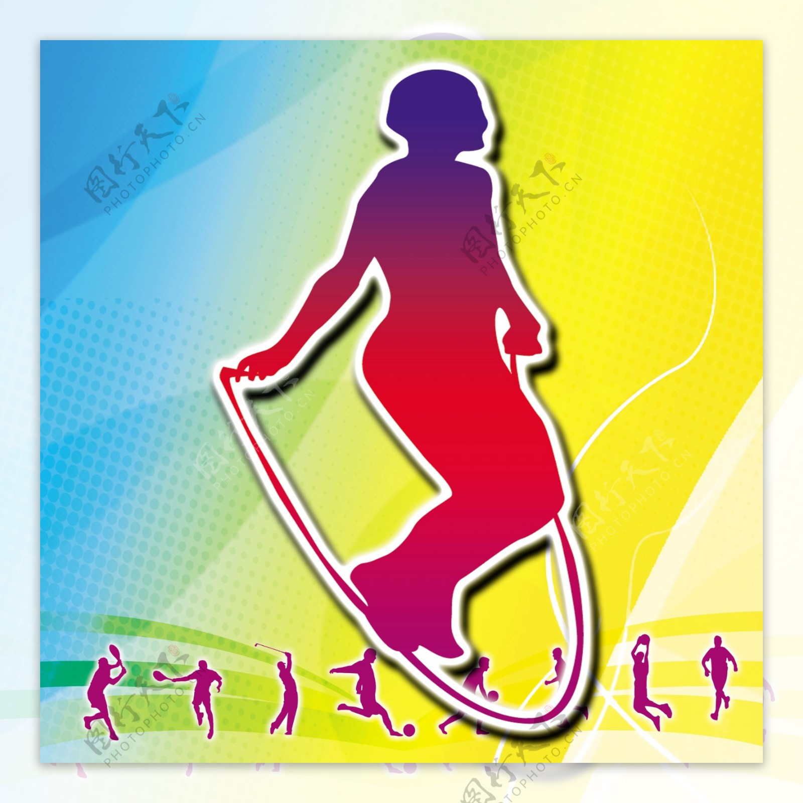 跳绳运动体育图标图片素材-编号13737586-图行天下