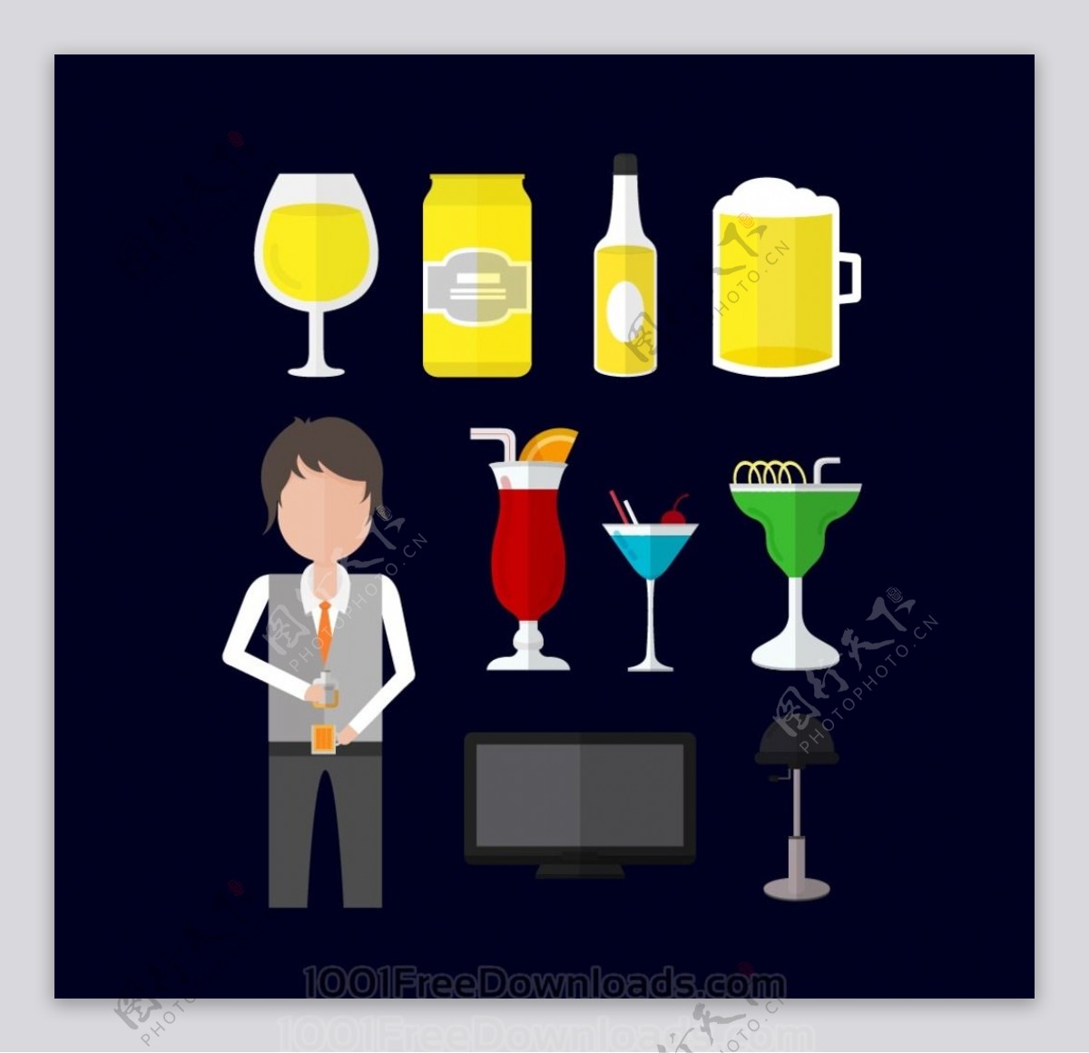 酒杯ICON图片素材-编号22738286-图行天下