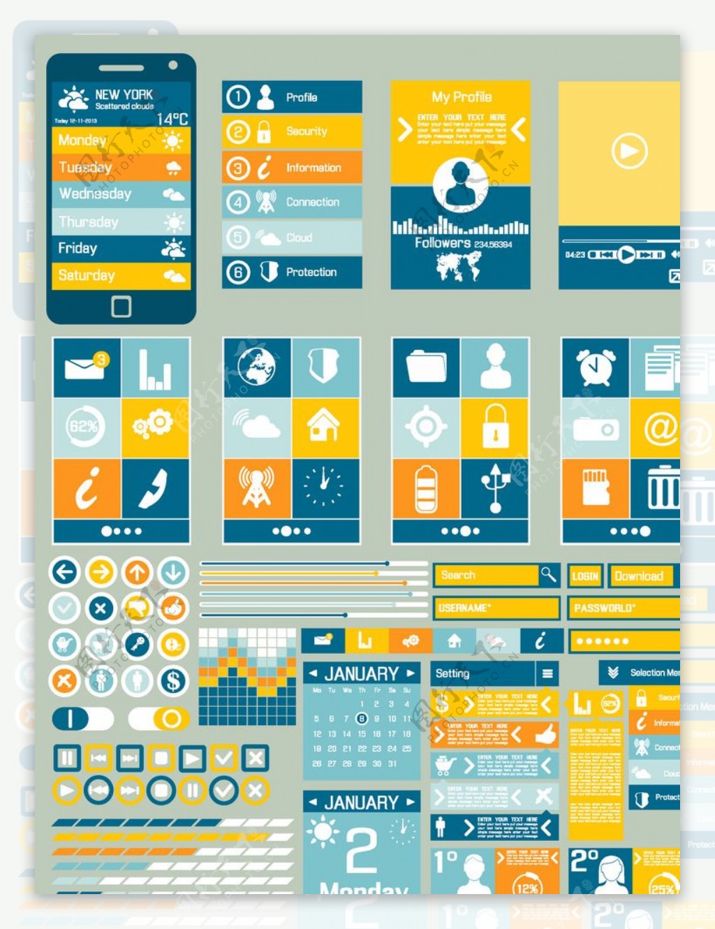 移动界面设计图片素材-编号24293146-图行天下