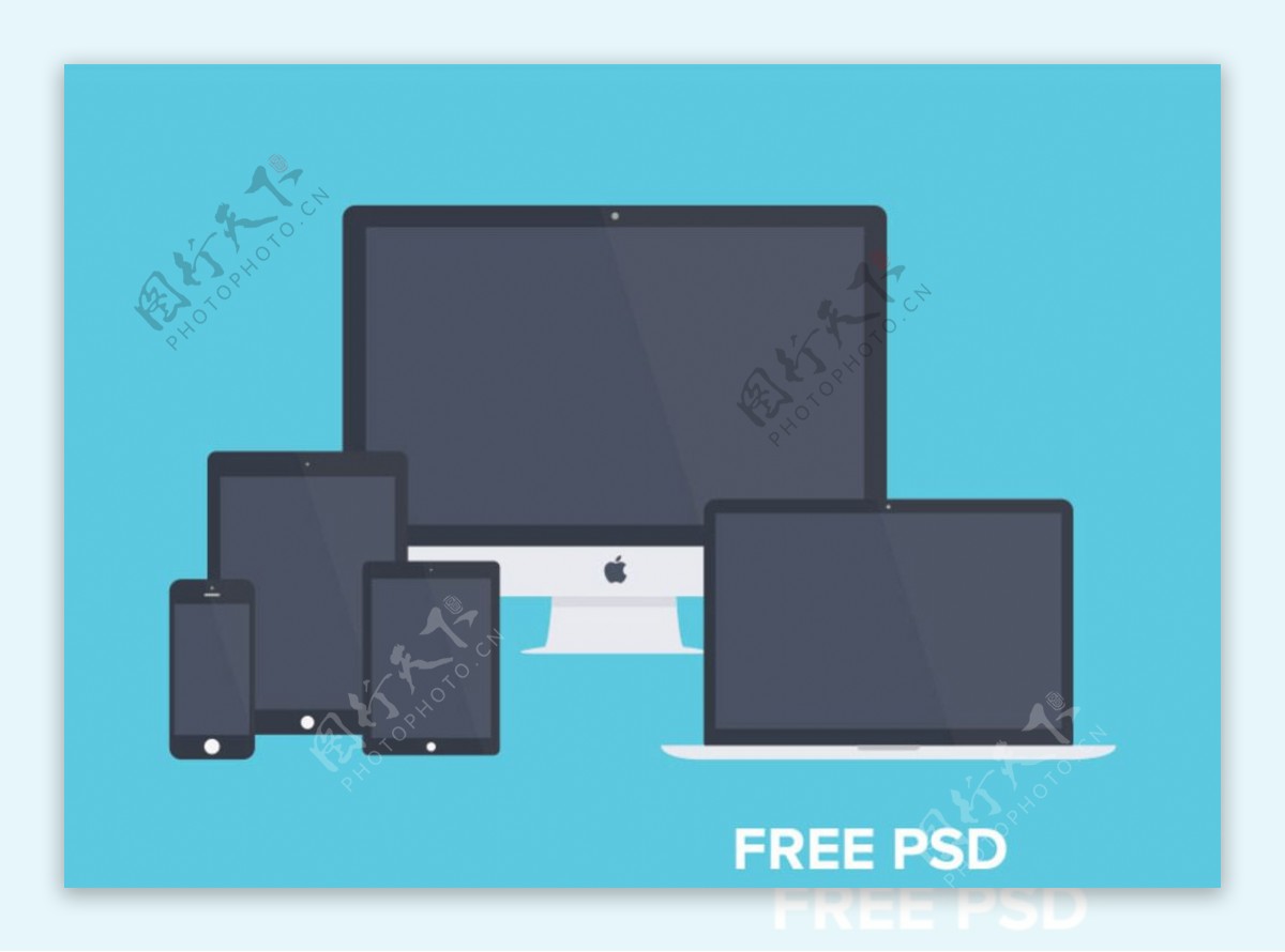 苹果电脑组合矢量图片素材-编号25153496-图行天下