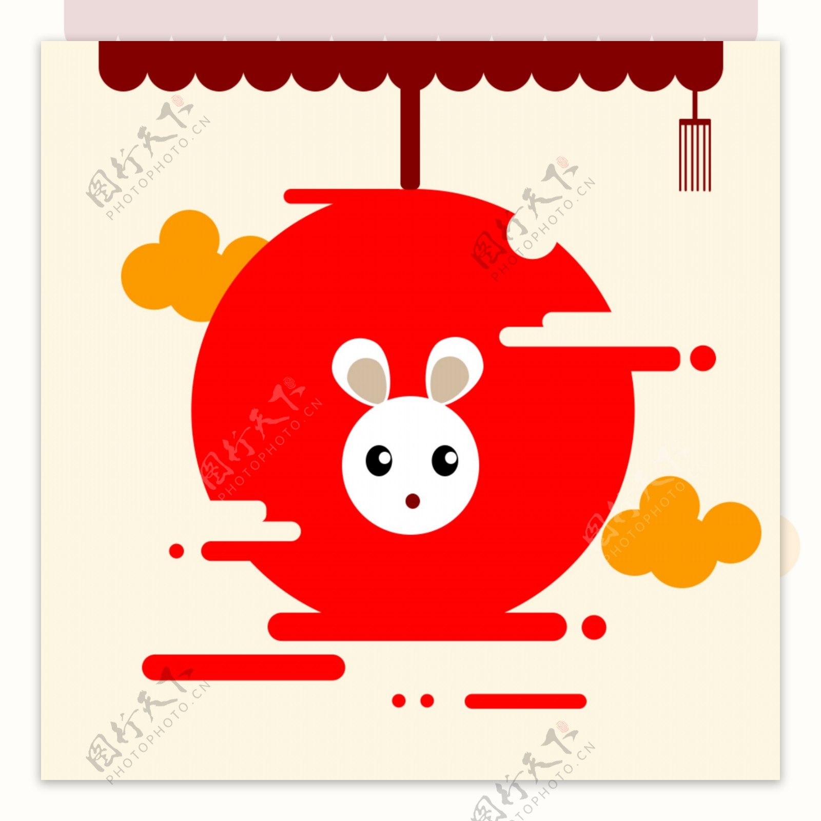 月兔卡通插图图片素材-编号28413466-图行天下