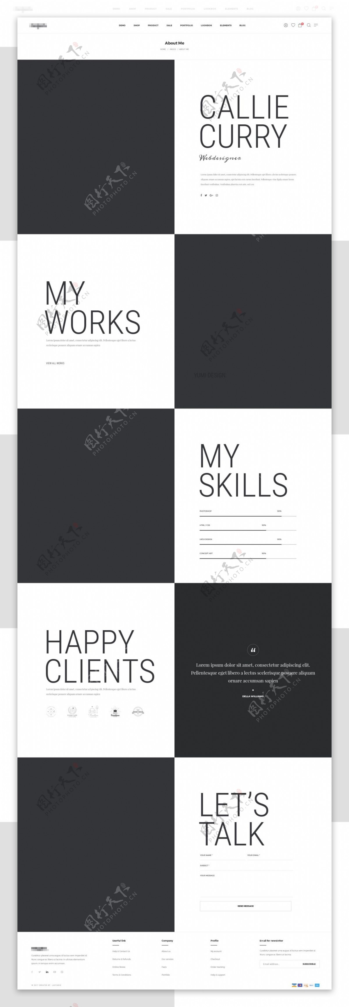 科技商务网站模板企业项目团队展示界面图片素材-编号29400276-图行天下