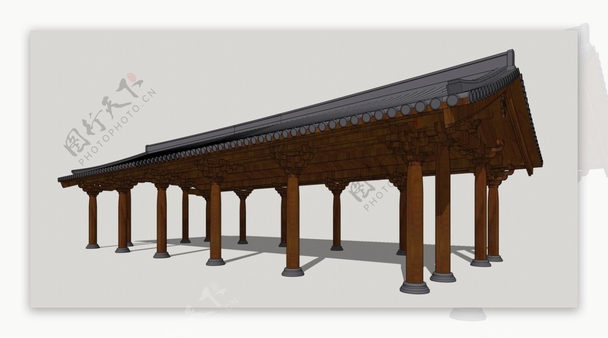 中式古典长廊图片素材-编号30736776-图行天下