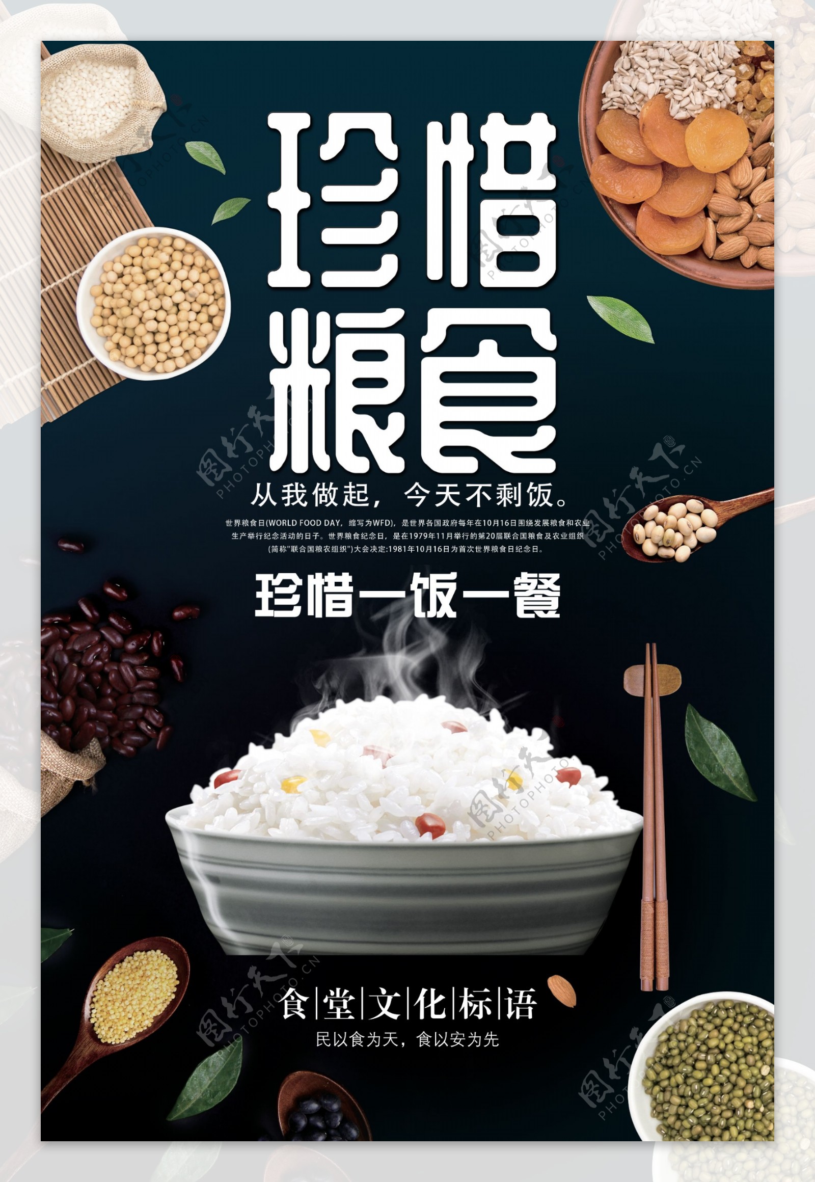 珍惜粮食公益海报模版.psd图片素材-编号31417686-图行天下