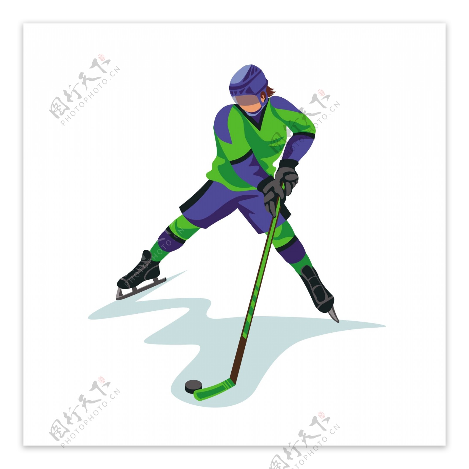 卡通冰球矢量图片素材-编号32396516-图行天下