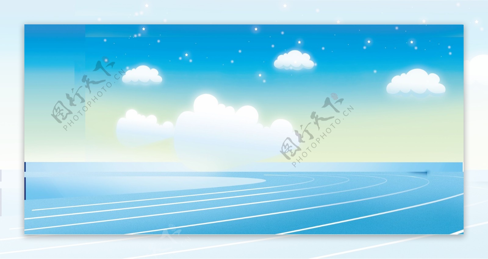 蓝色卡通背景图片素材-编号36078466-图行天下