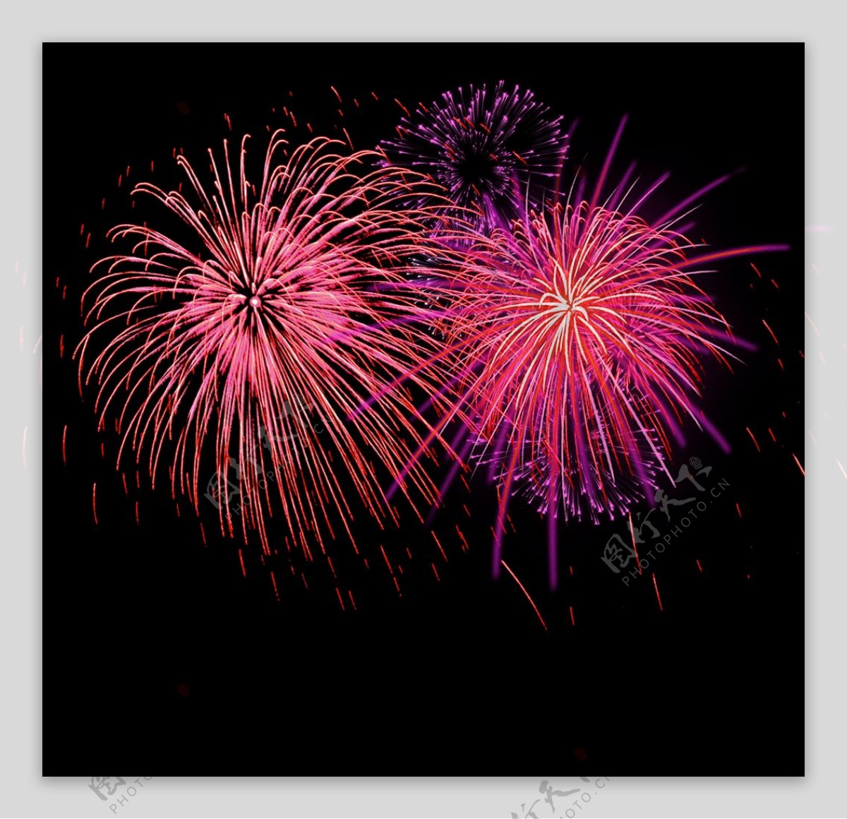 红色烟花图片素材-编号39774136-图行天下